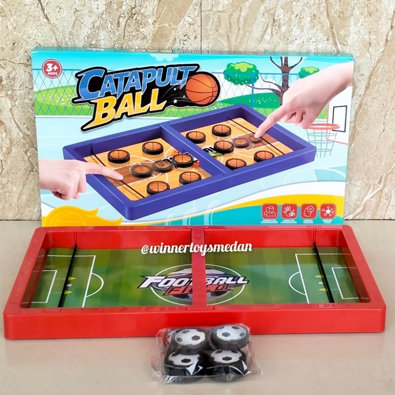 Jual Mainan Tembak Sling puck Battle Catapult Ball Slingshot Board Game ...