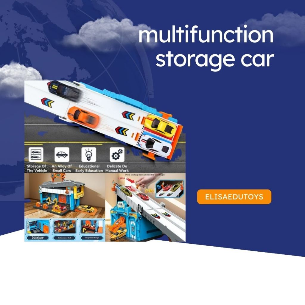 Jual multifunction storage car track mainan mobil mobilan dan truk ...