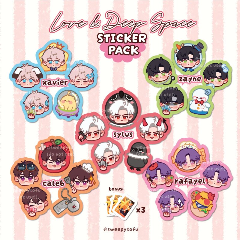 Jual LADS Deco Sticker Love and Deep space Pack set 28pcs Deco Sticker Sylus Xavier Rafayel ...