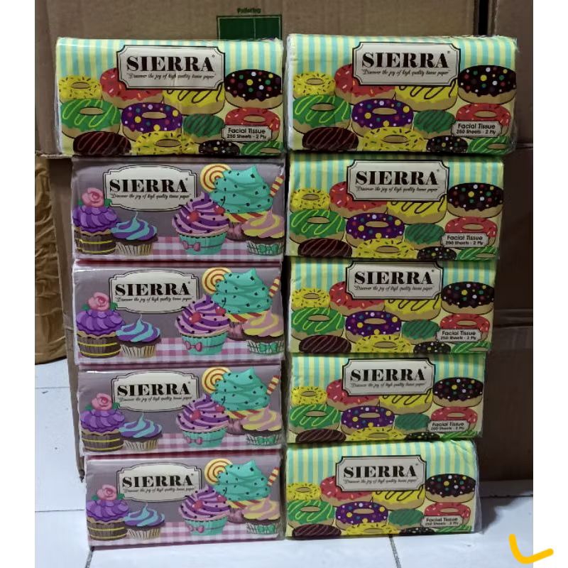 Jual Paket 10 Tisu Sierra 250 sheet tissue | Shopee Indonesia