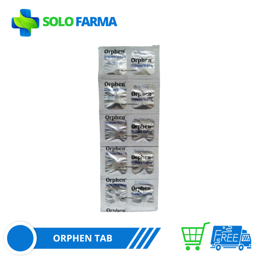 Jual Orphen 4mg CTM Obat Alergi | Gatal | Biduran | Pilek Flu 1 Strip ...