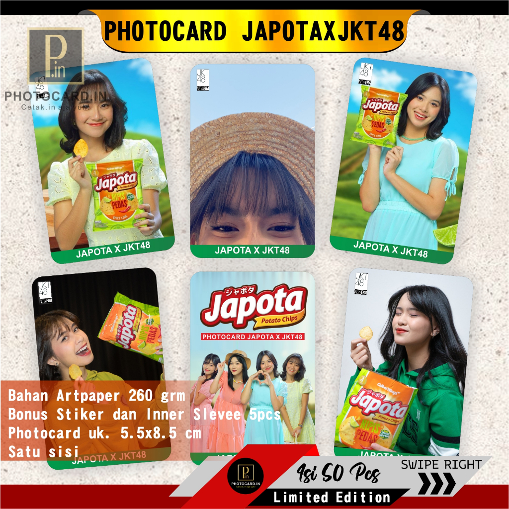 Jual Photocard JKT48 Edisi Japota x JKT48 isi 50 pcs (Free Stiker dan Inner Slevee 5pcs ...