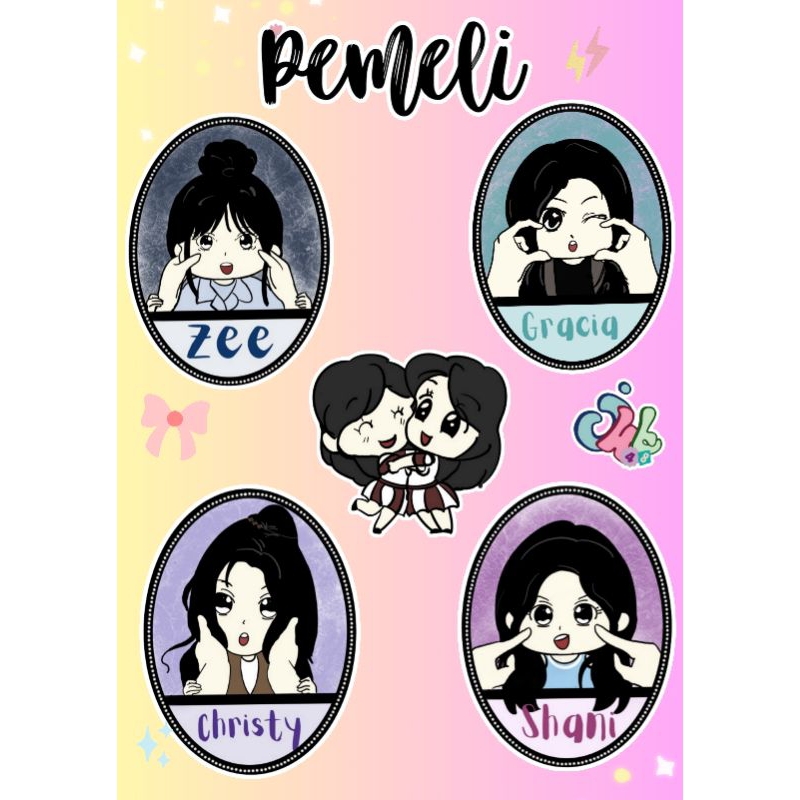 Jual STIKER JKT48 || ZEE, CHRISTY, SHANI, GRACIA, GREZEE | Shopee Indonesia