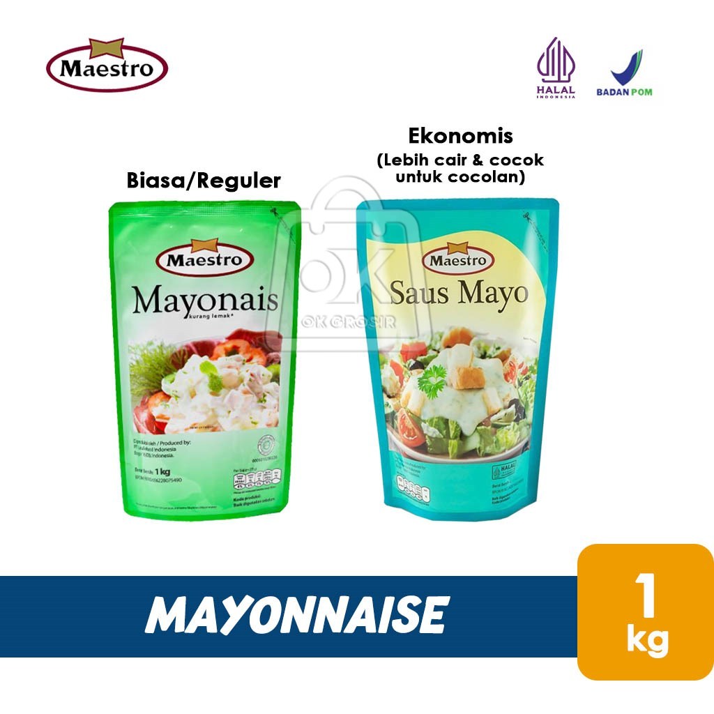 Jual Maestro Mayonaise Mayo Murah Isian Cocolan Creamy (1 kg) | Shopee ...