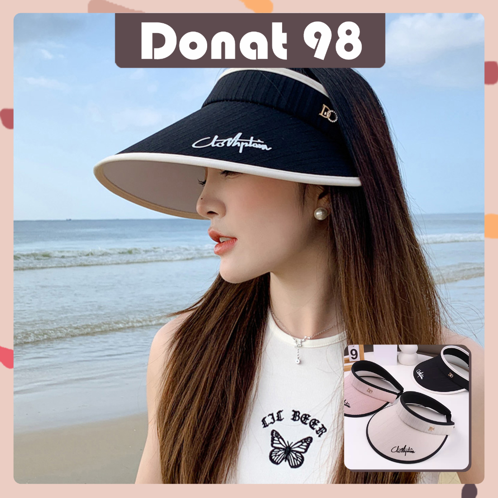 Jual Donat - Topi Visor Wanita Pelindung Sinar Matahari Topi Pantai Gaya Casual Untuk Fashion ...