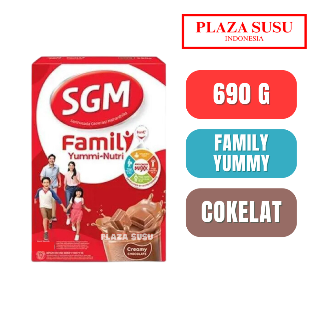 Jual SGM FAMILY YUMMI NUTRI CREAMY CHOCOLATE SUSU KELUARGA 690 G RASA ...
