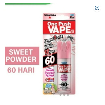 Jual Fumakilla One Push Vape 60 hari Obat Nyamuk Sweet Powder 16ml ...