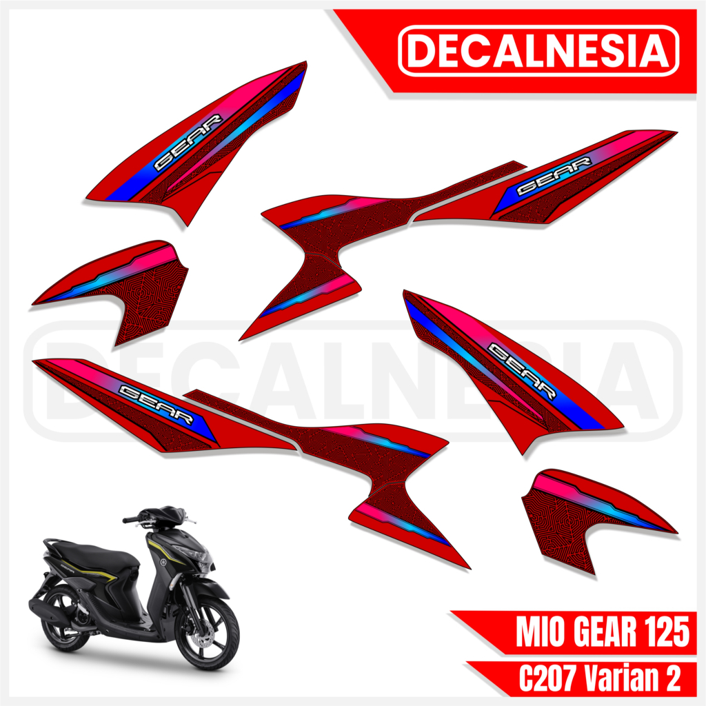 Jual Stiker Striping Mio Gear 125 Motor Variasi List Simple Racing ...