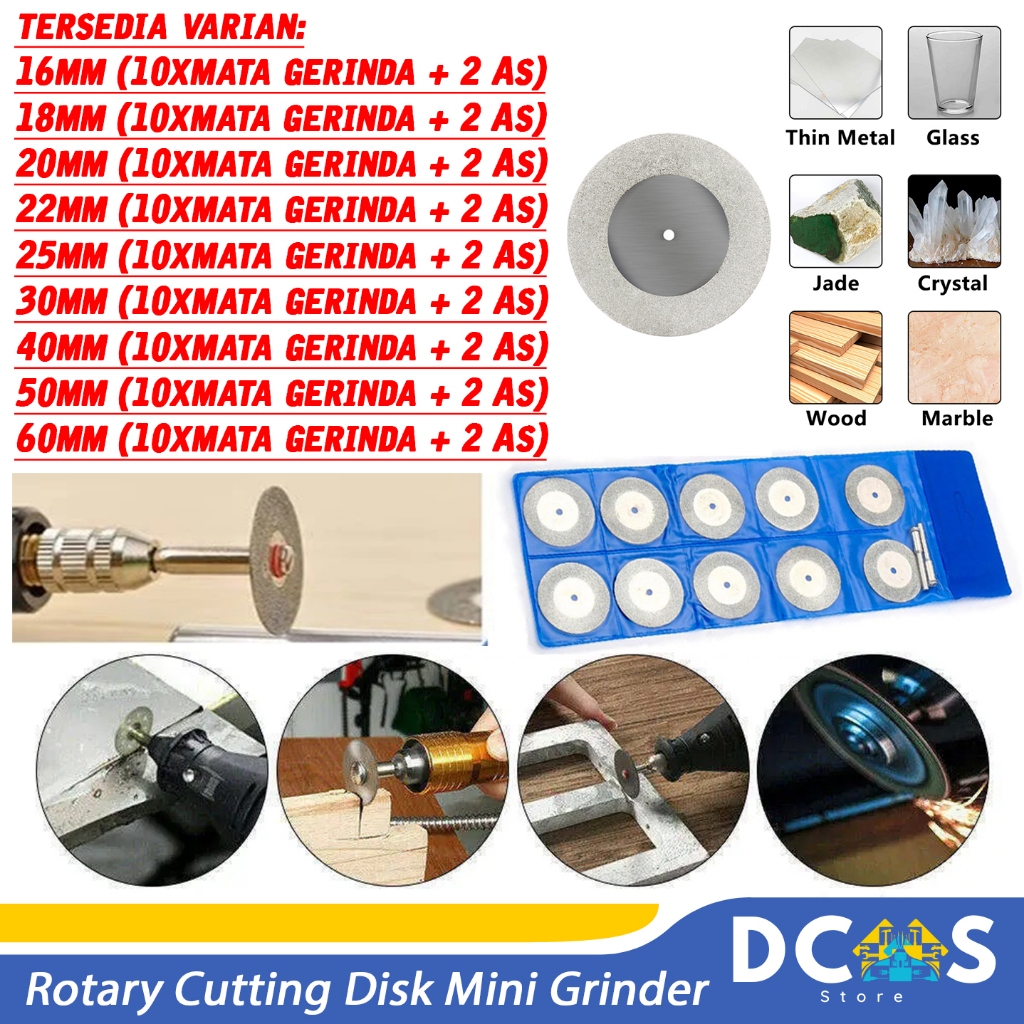 Jual Rotary Cutting Disk Mini Grinder Set Mata Gerinda Potong Diamond ...