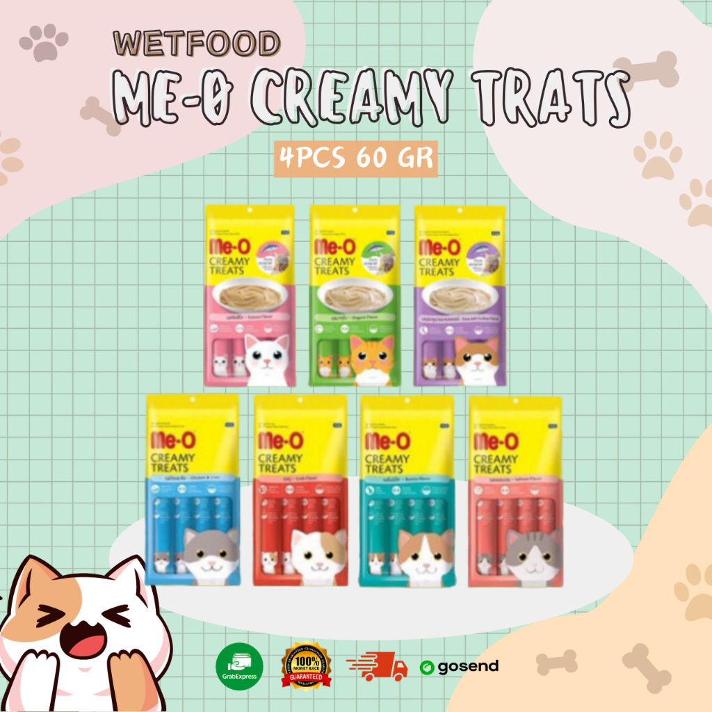 Jual MeO Creamy Treats Snack Kucing Eceran | Shopee Indonesia