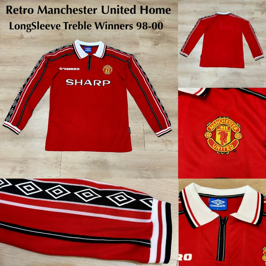 Jual Jersey Bola Retro Vintage Jadul Manchester United treble winner 98 ...