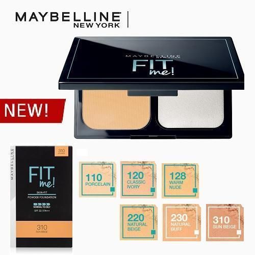 Jual Maybelline Fit Me Powder Foundation 228 220 Natural Beige | Shopee ...
