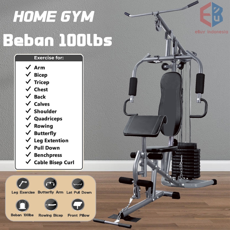 Jual Home gym1 Sisi Alat Fitness Home Gym 70LBS Alat Olahraga Multigym ...