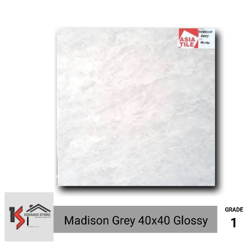 Jual Keramik Lantai 40x40 Madison Grey - GLOSSY | Shopee Indonesia