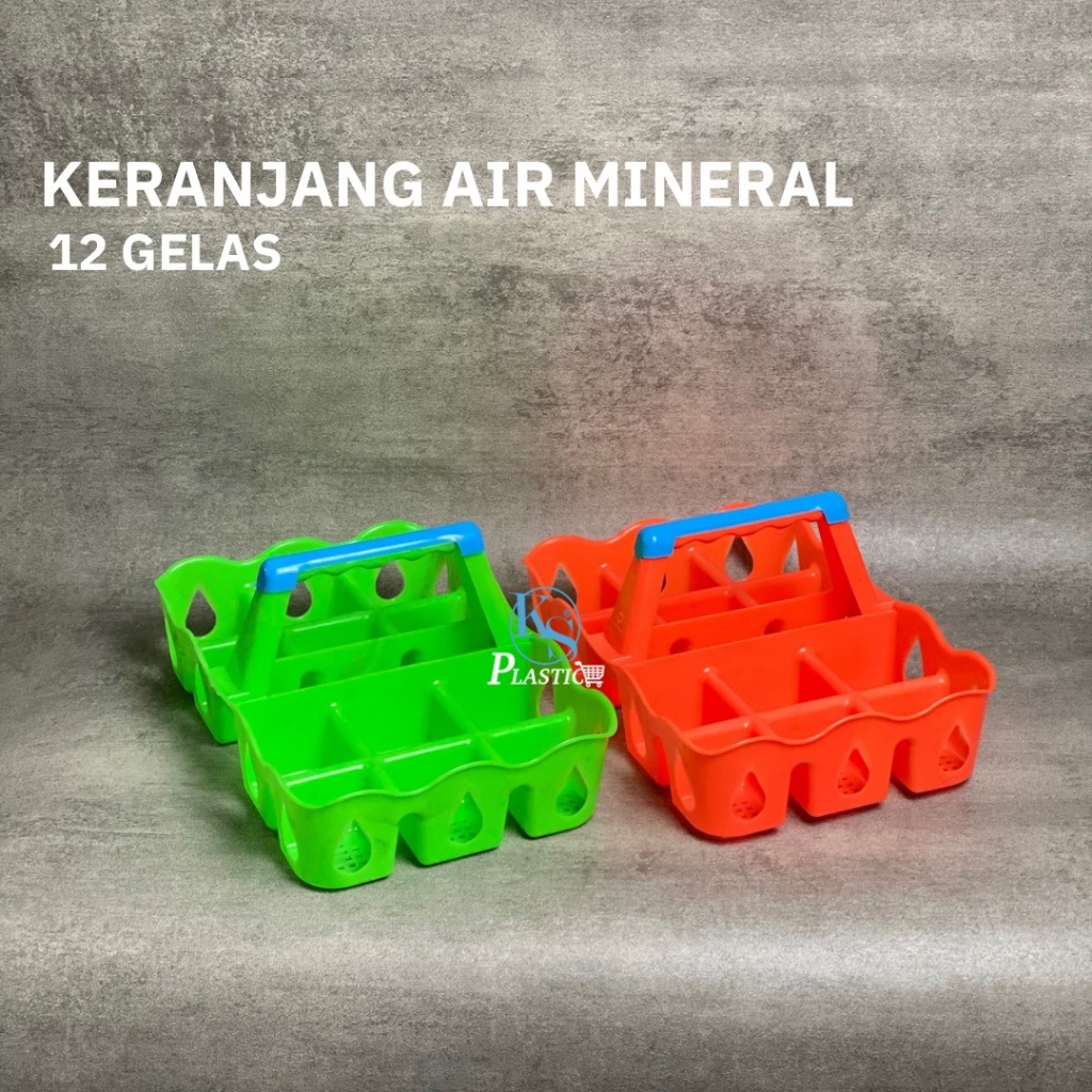 Jual Rak Aqua Gelas Keranjang Aqua Plastik Rak Minuman isi 12 Gelas ...
