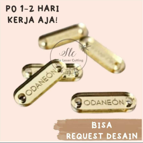 Jual Label akrilik / label produk / label hijab / label custom / label ...