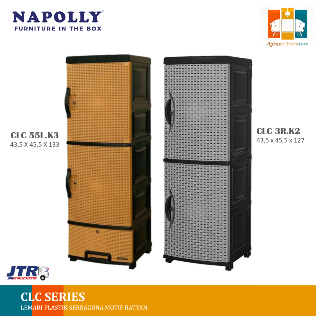 Jual Lemari Plastik Locker Napolly Lemari Pakaian Serbaguna 4 Susun CLC ...