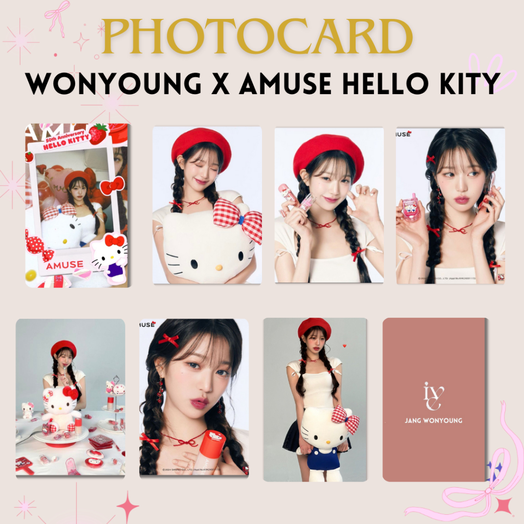 Jual IVE Wonyoung X Amuse Hello Kitty Photocard Unofficial Replika Photocard Ive Wonyoung X ...