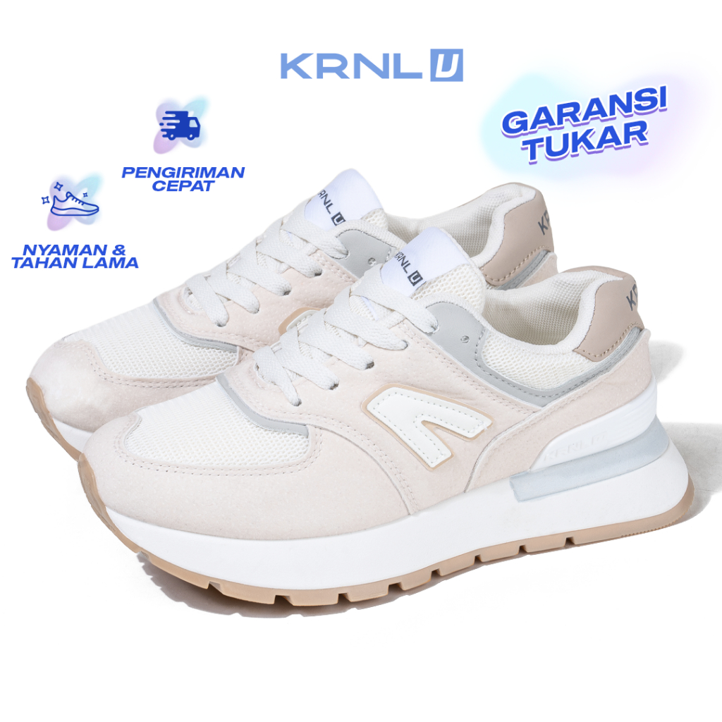 Jual KRONIKEL Nayeong Sepatu Wanita Cream Krnl U | Shopee Indonesia