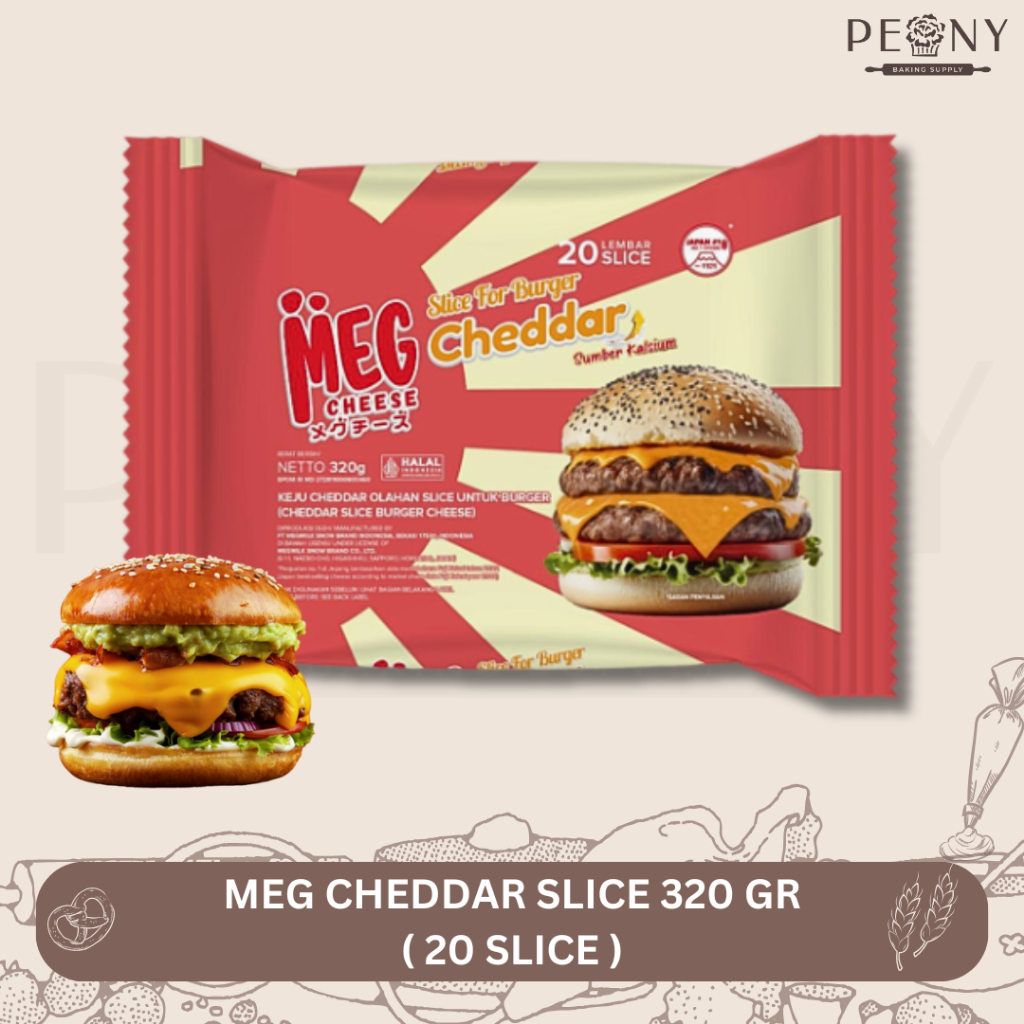 Jual MEG KEJU CHEDDAR SLICE FOR BURGER 20 SLICE / KEJU CHEDDAR UNTUK ...