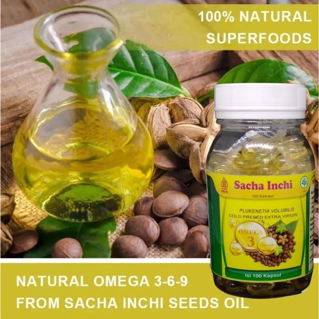 Jual obat herbal kapsul minyak sacha inchi isi 100 kapsul kaya omega 3 ...