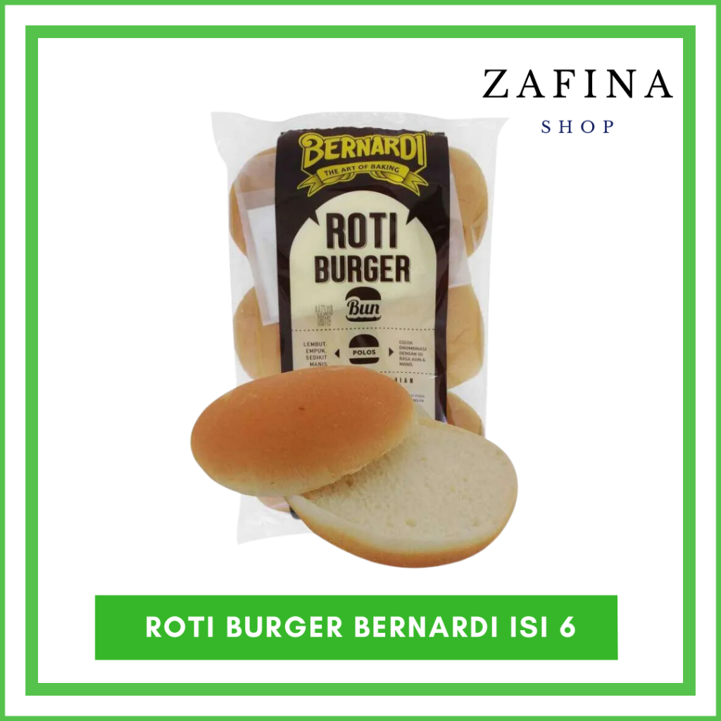 Jual Roti Burger Bernardi Polos isi 6 pcs | Roti burger enak | Shopee ...