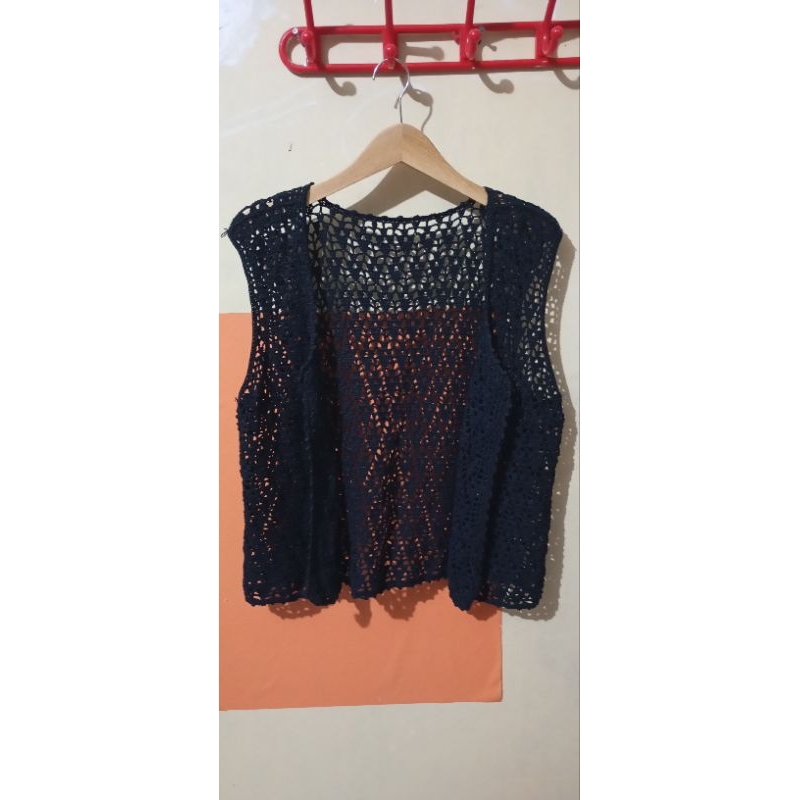 Jual Outer Vest jaring navy | Shopee Indonesia