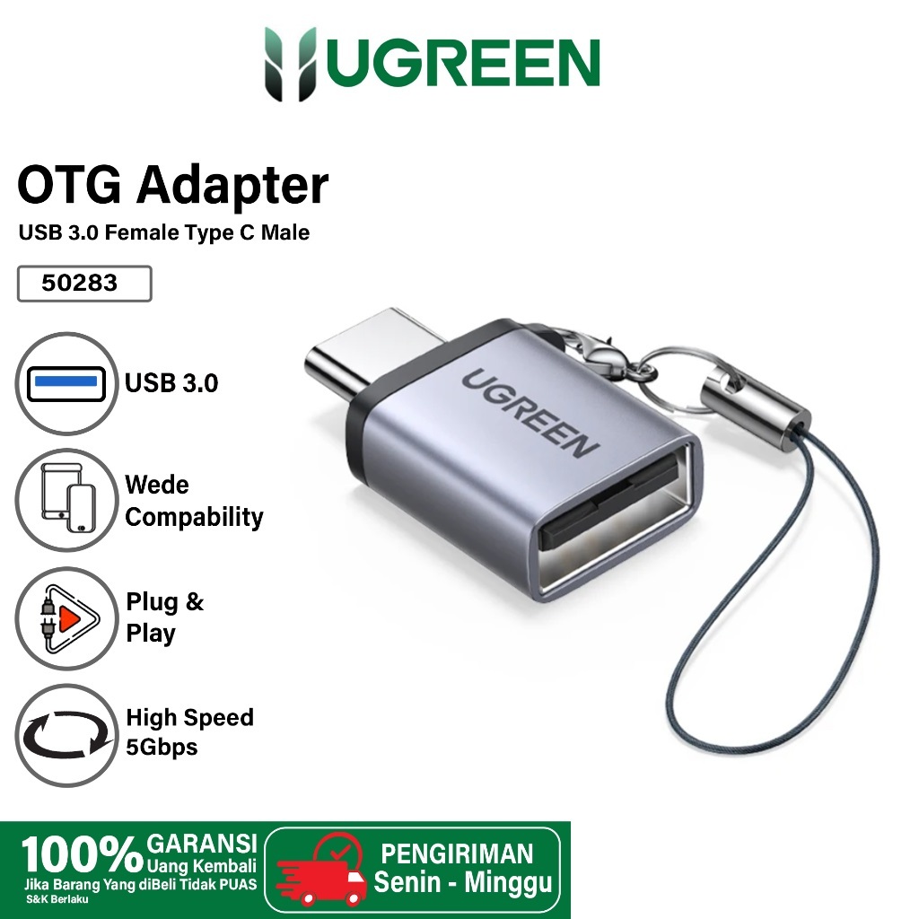 Jual UGREEN OTG TYPE-C To USB 3.0 Charging Dan Data Transfer Speed up to 5 Gbps | Shopee Indonesia
