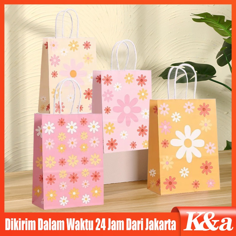 Jual Paper Bag Goodie Bag Tas Kado Hadiah Pesta Ulang Tahun Motif Daisy ...