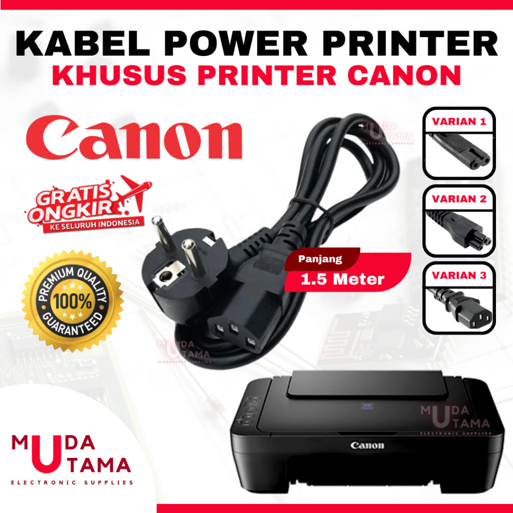 Jual KABEL LISTRIK PRINTER CANON HIGH QUALITY ANTI KORSLET | COK KABEL ...