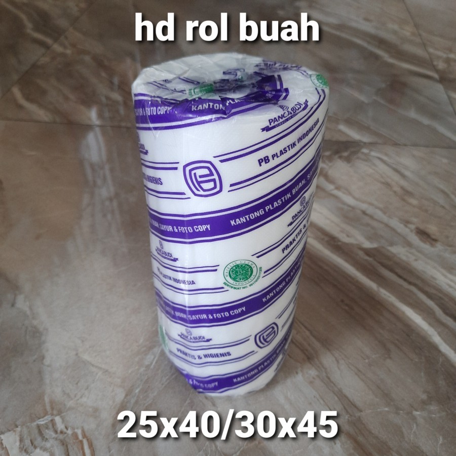 Jual plastik hd rol buah/fotocopy PB uk.25x40/30x45 isi 2kg/rol ...