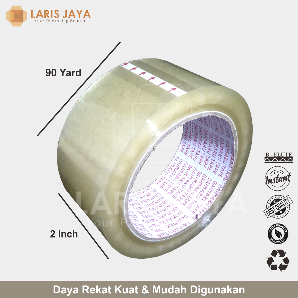 Jual Lakban Opp / Tape / Isolasi / Selotip Daimaru Bening 2 Inch / 48 mm x 90 Yard ( Lakban DM ...