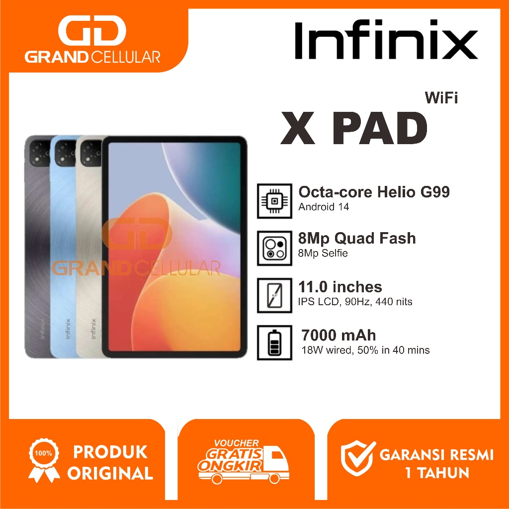 Jual INFINIX X PAD WiFi [4/256GB] [4/128GB] Garansi Resmi | Shopee ...
