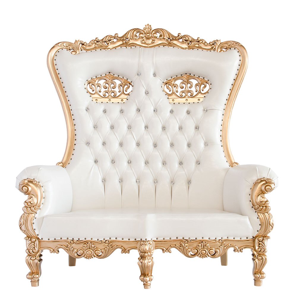 Jual Ardena Throne Chairs 2 Seater Crown Gold-White Kursi Pelaminan ...
