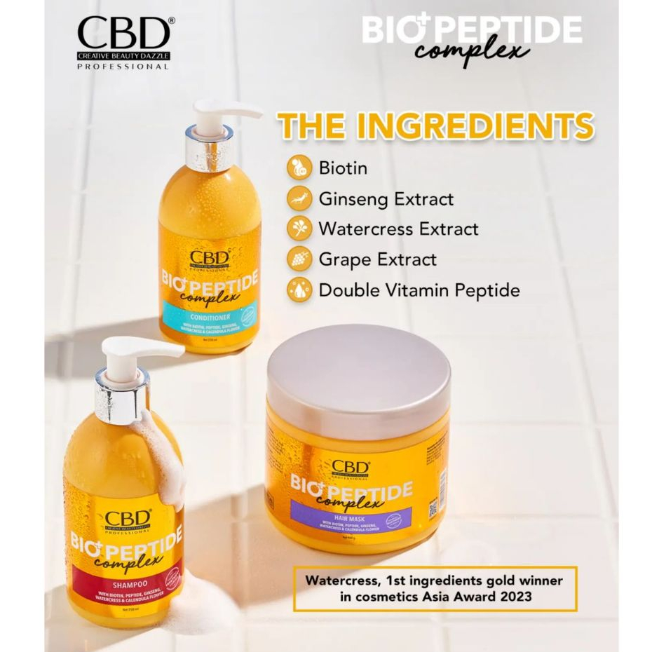 Jual CBD BIO+PEPTIDE COMPLEX | Sampo | Conditioner | Masker | Hair tonic | Serum Roller | gdlb01 ...