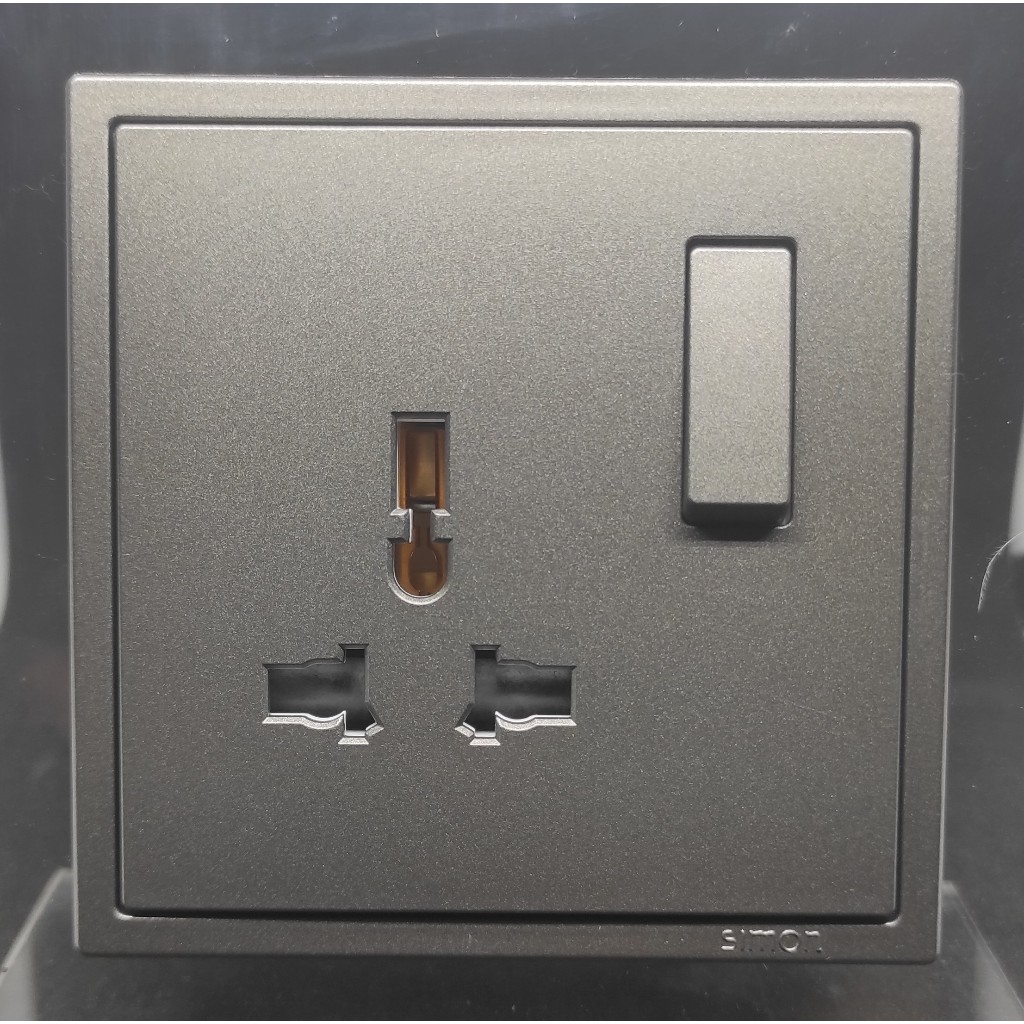 Jual SIMON I7 GREY UNIVERSAL SOCKET W/ SWITCH / MULTI SOCKET WITH ...