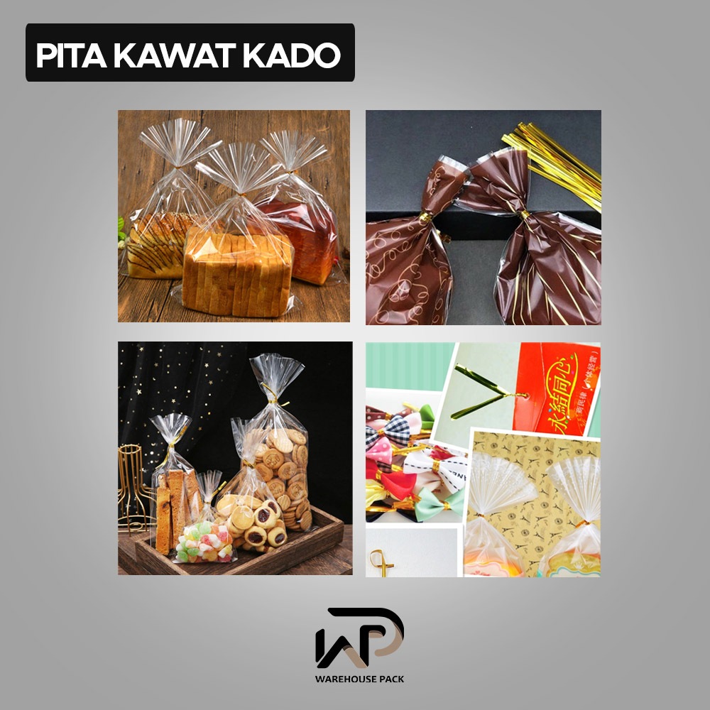 Jual [ 800 PCS ] Pita Kawat Kado | Kawat Metalik Souvenir | Twist Ties | Pita Kawat Panjang 6 cm ...