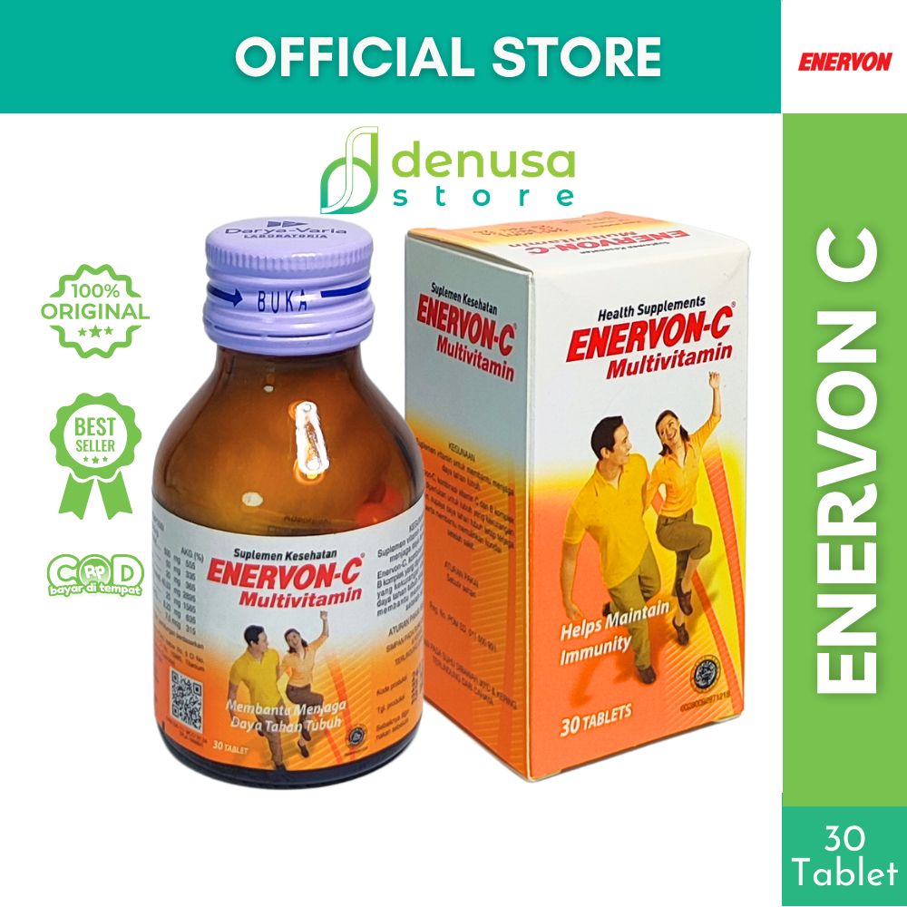Jual Enervon C 500 Mg 1 Botol 30 Tablet | Suplemen Multivitamin Daya Tahan Tubuh Vitamin C B ...