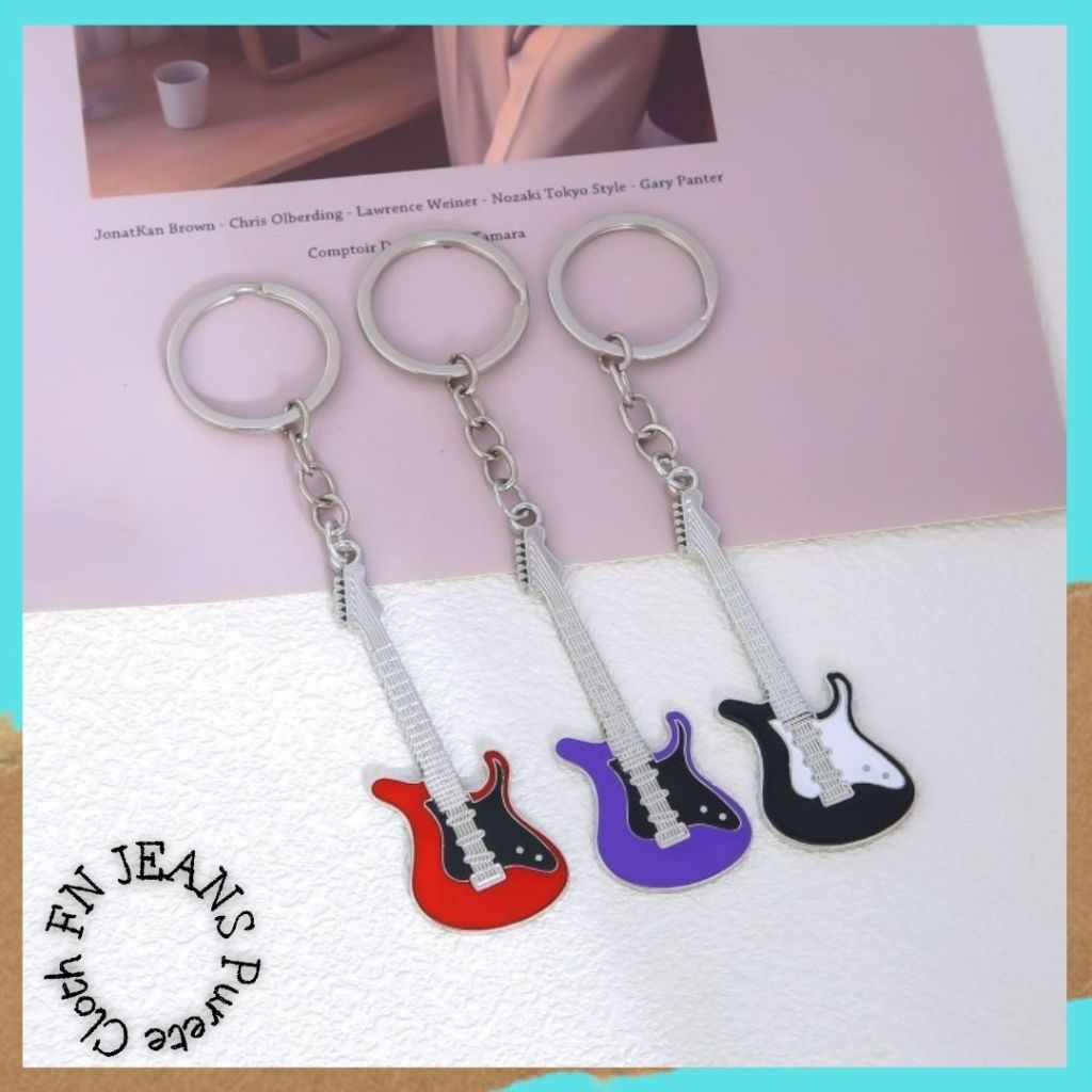 Jual Keychain Rock And Roll Guitar Electric Gantungan Kunci Gitar ...