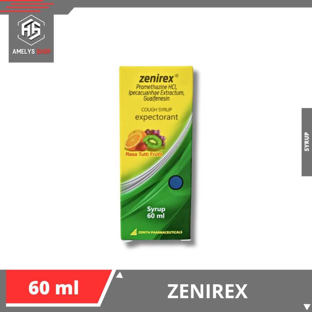 Jual Zenirex Expectorant Syrup 60ml Rasa Tutti Frutti | Shopee Indonesia