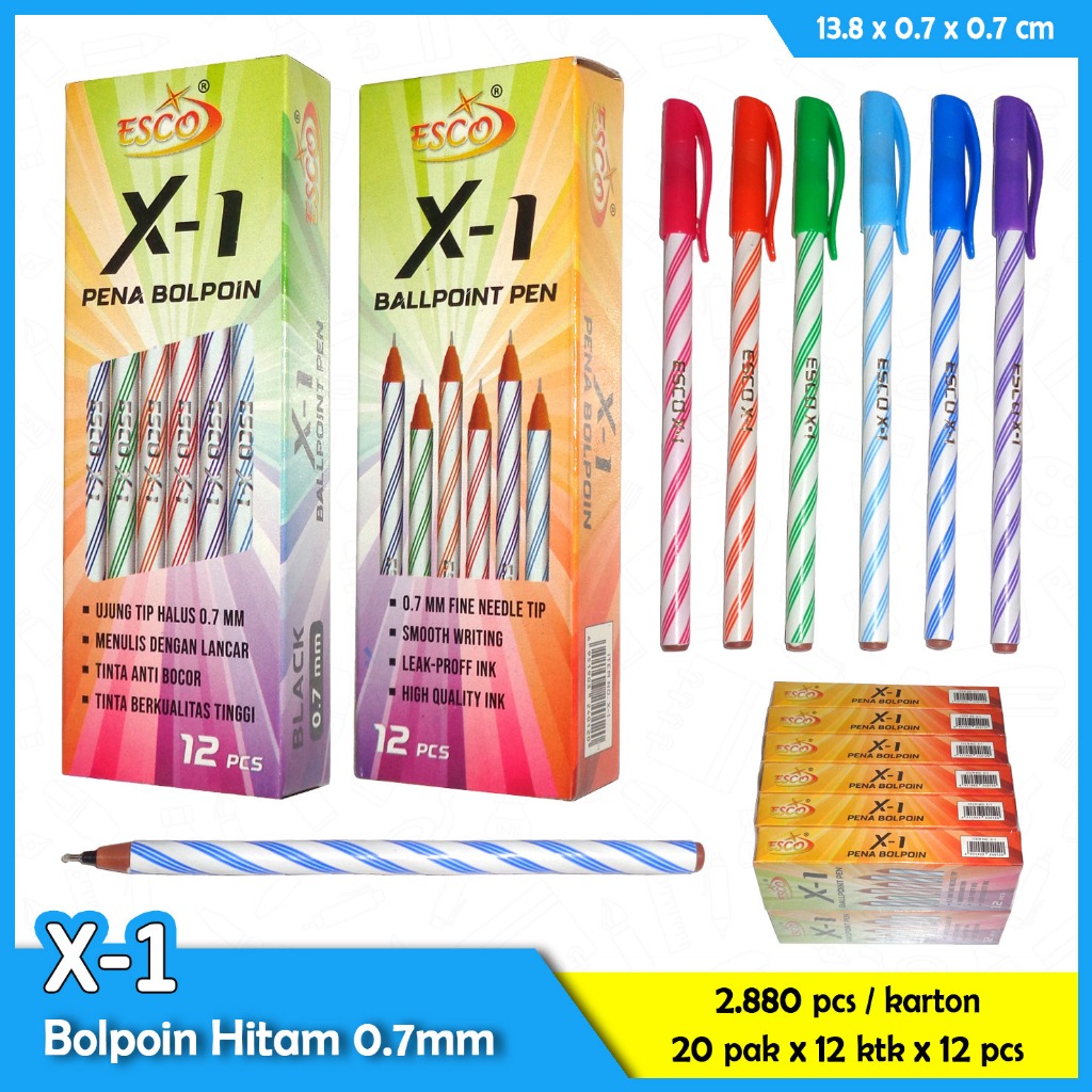 Jual DY ~ Pen Lilin Stark / KINGSMAN / ESCO ST9106 12 Pcs Pulpen Ulir ...