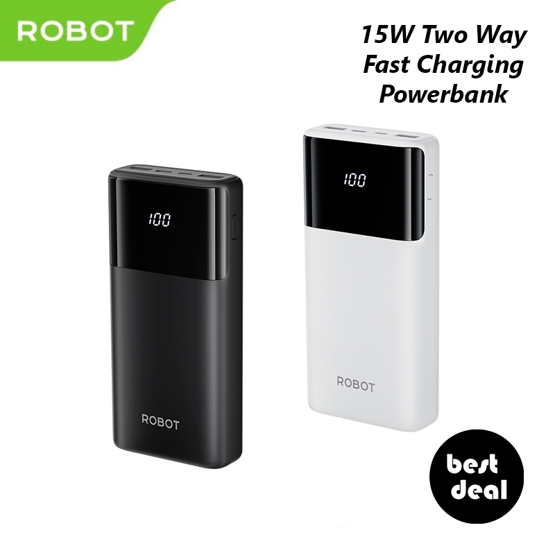 Jual Robot RT22S 20000mAh Two Way Fast Charging Powerbank USB-A USB-C ...