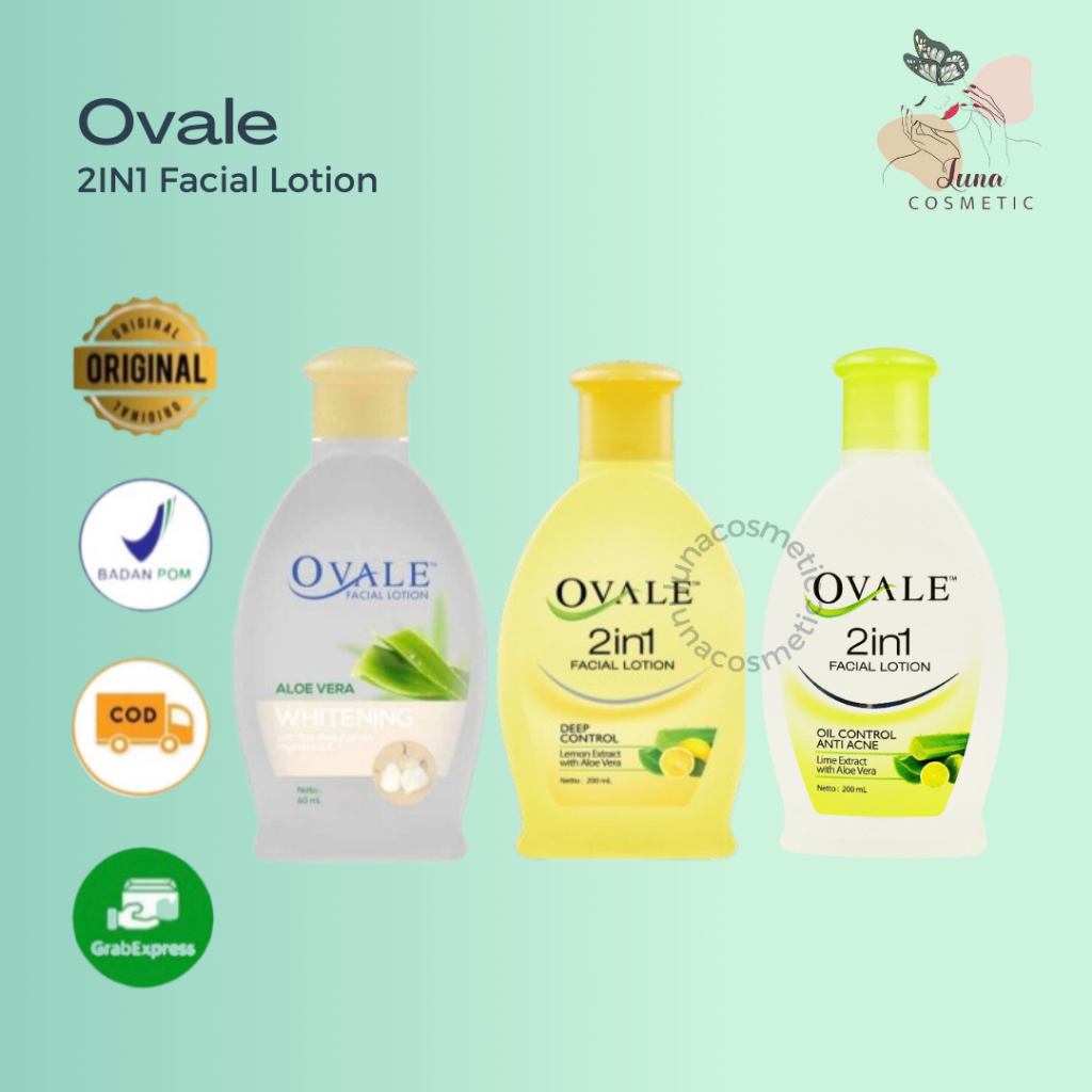 Jual Ovale 2IN1 Facial Lotion 60ml 100ml 200ml | Shopee Indonesia