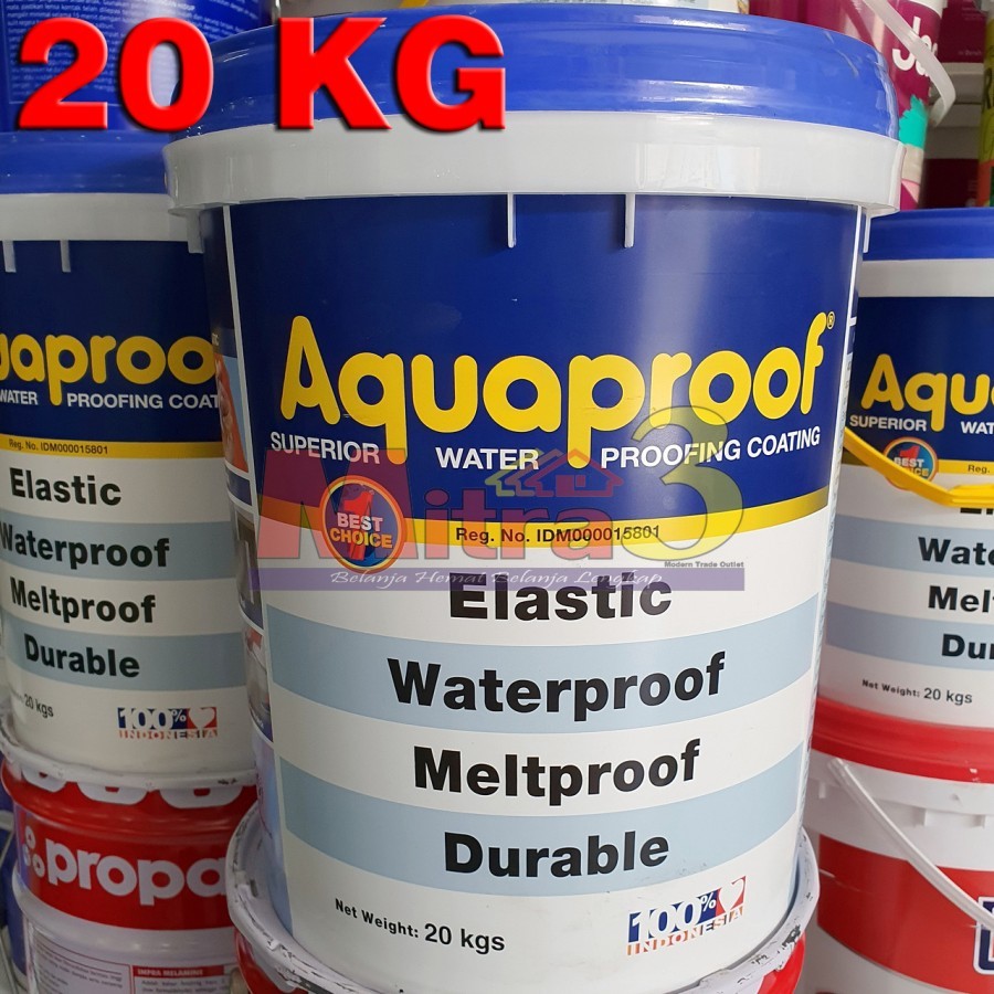 Jual AQUAPROOF Cat Tembok Waterproof Pelapis Anti Bocor 20 KG Pail | Shopee Indonesia