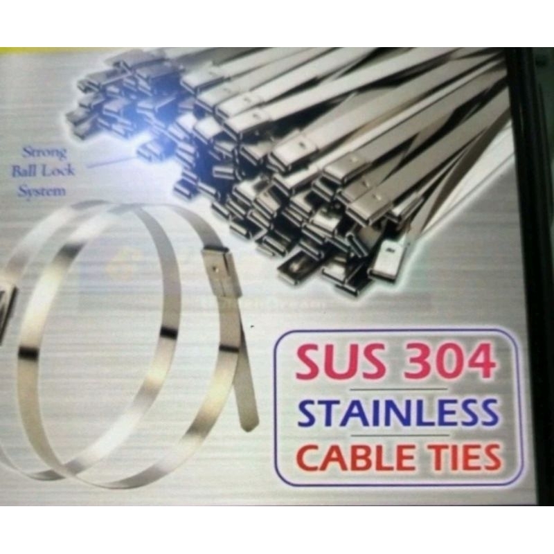 Jual KABEL TIE BESI BESI STAINLESS 5X 200mm 250mm 300mm isi 12pcs ...