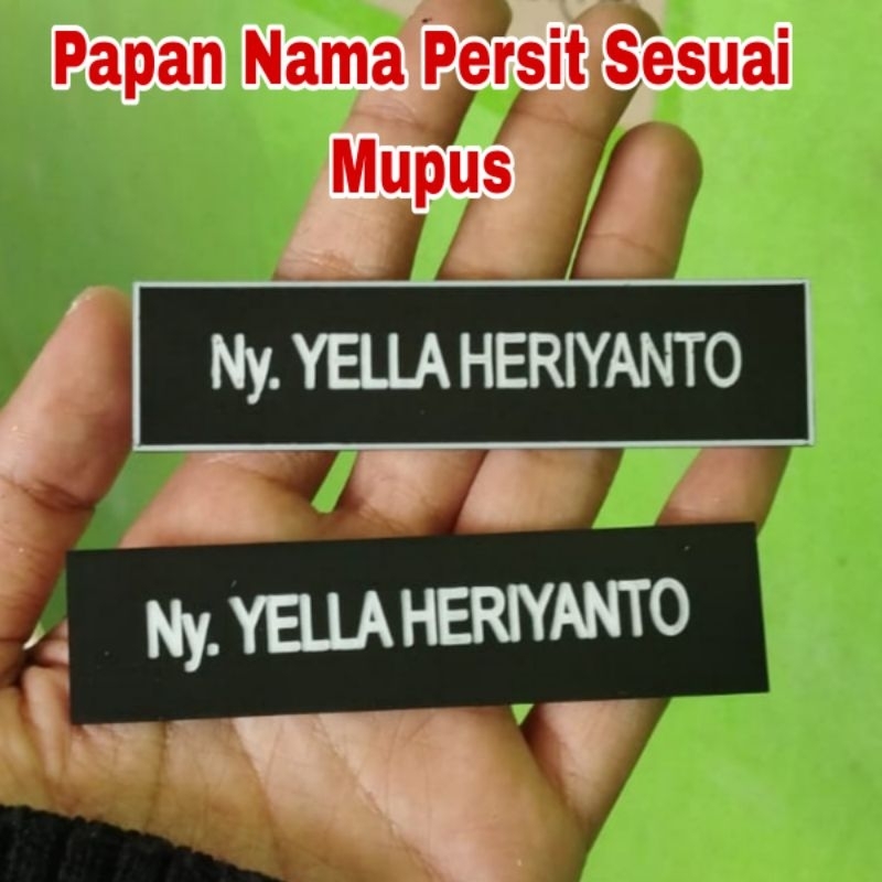 Jual Papan Nama Persit Sesuai Mupus ukuran 2 x 8 font Arial | Shopee ...