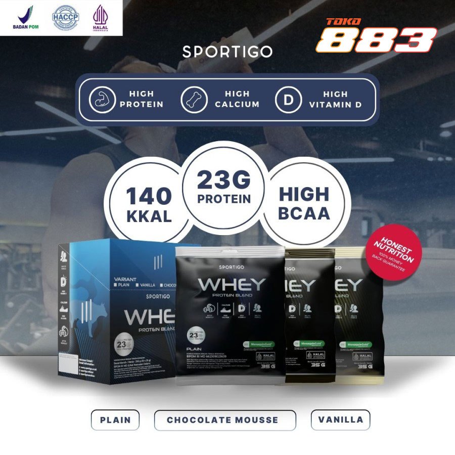 Jual SPORTIGO Susu Whey Protein Isolate Concentrate Pure Sachet 35 gram ...