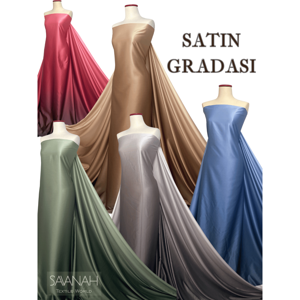Jual 1/2 meter Bahan Kain Satin Velvet Gradasi Premium (lebar 150cm ...