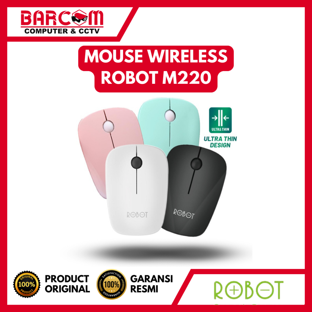 Jual MOUSE ROBOT M220 2.4G USB WIRELESS OPTICAL MOUSE - ORIGINAL ...
