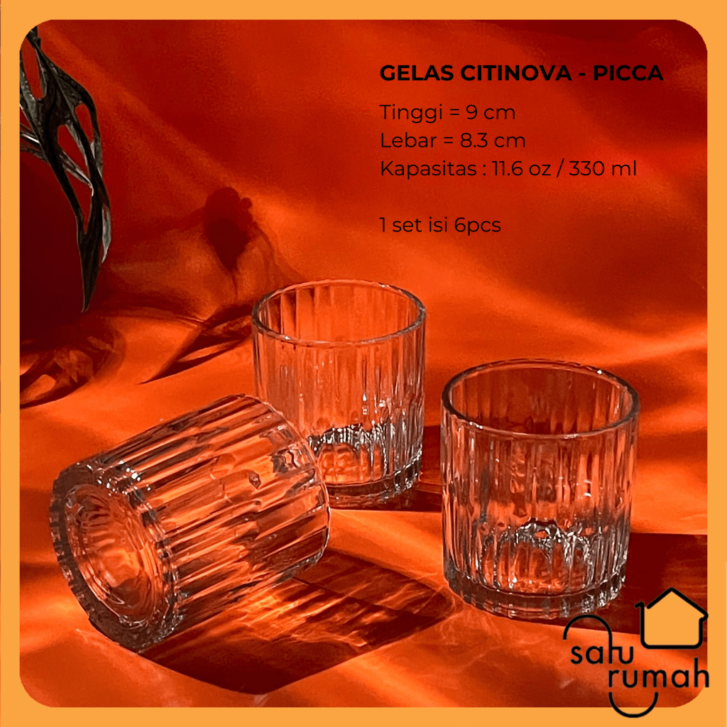 Jual GELAS PICCA CITINOVA 6PCS/ GELAS COCKTAIL/ GELAS NEGRONI/ GELAS ...